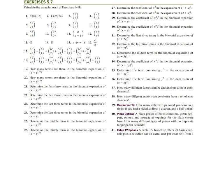 Solved MATH 1500 Section 5.7 HW Solutions: 3, 17, 21, 32, | Chegg.com