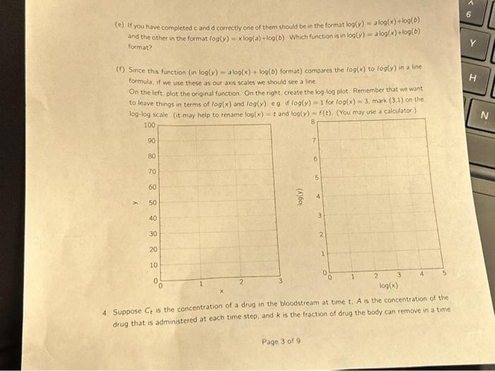 (e) If you have completed c and d correctly one of | Chegg.com
