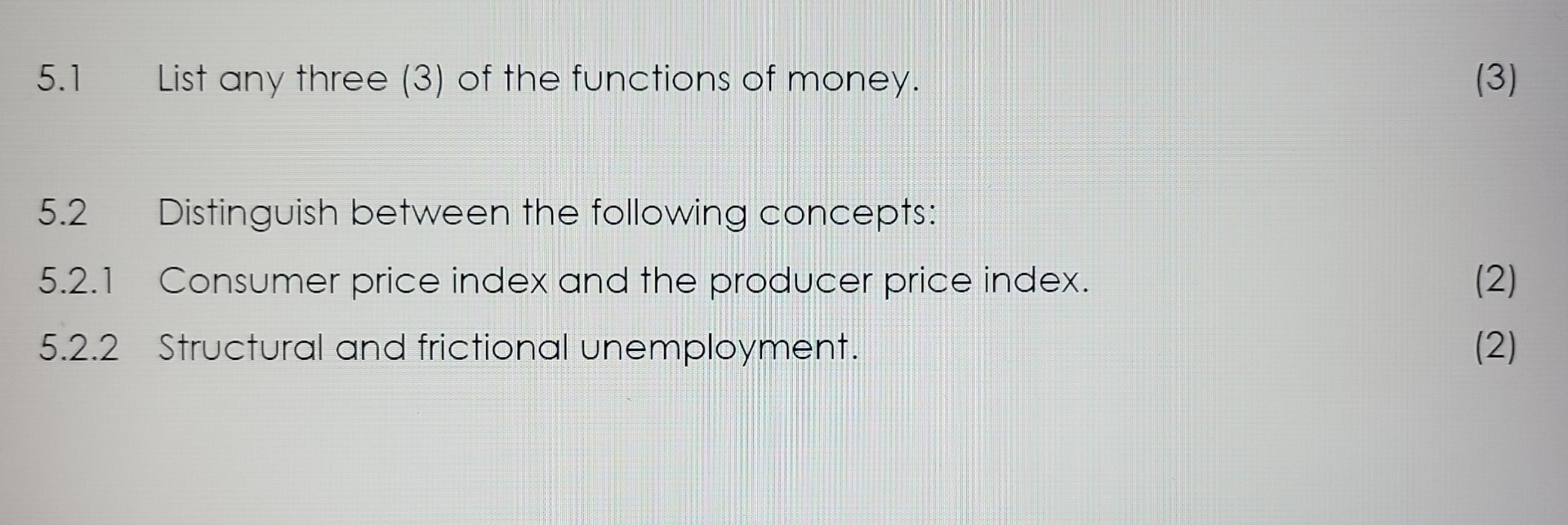 Solved 5.1 ﻿List any three (3) ﻿of the functions of | Chegg.com