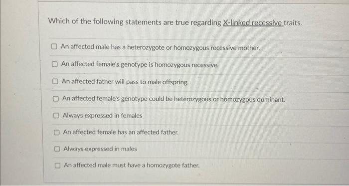 Solved Which of the following statements are true regarding | Chegg.com