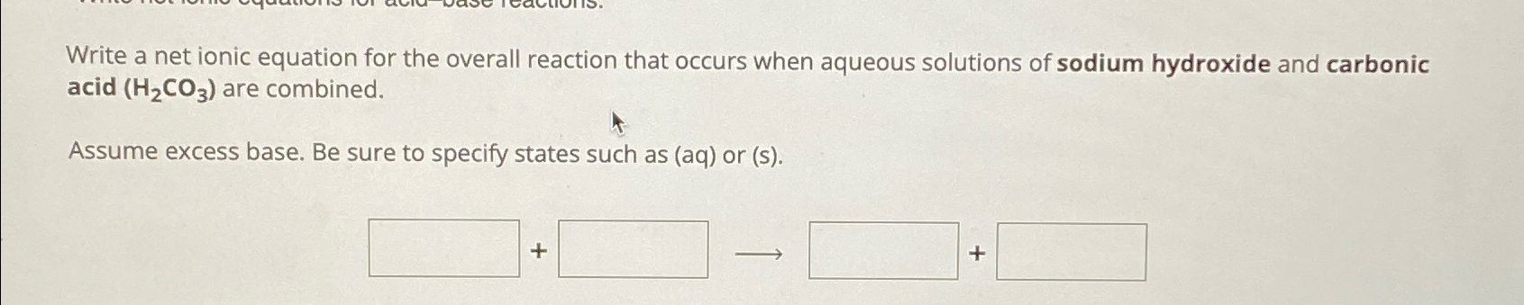 Solved Write a net ionic equation for the overall reaction | Chegg.com
