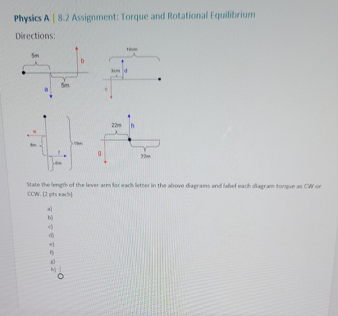 Solved Physics A 82 Assignment: Torque and Rotational | Chegg.com