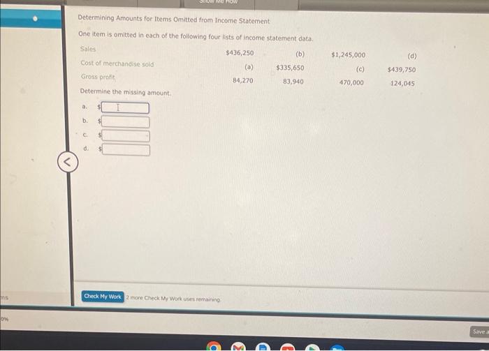 Solved Determining Amounts for Items Omitted from Income | Chegg.com