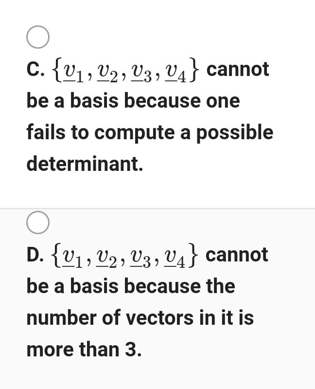 Solved Consider four distinct vectors V1, V2, V3, V4 in R3. | Chegg.com