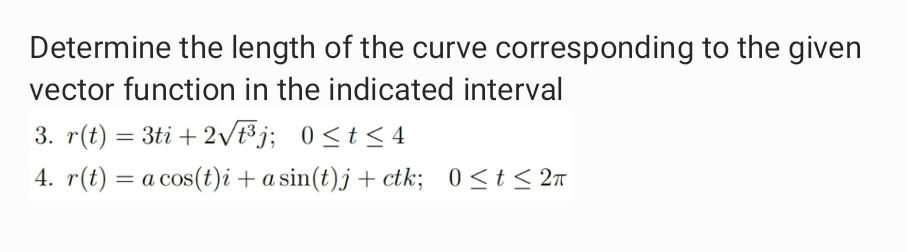 Solved Determine the length of the curve corresponding to | Chegg.com