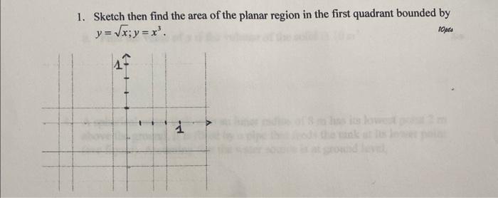 Solved 1. Sketch then find the area of the planar region in | Chegg.com