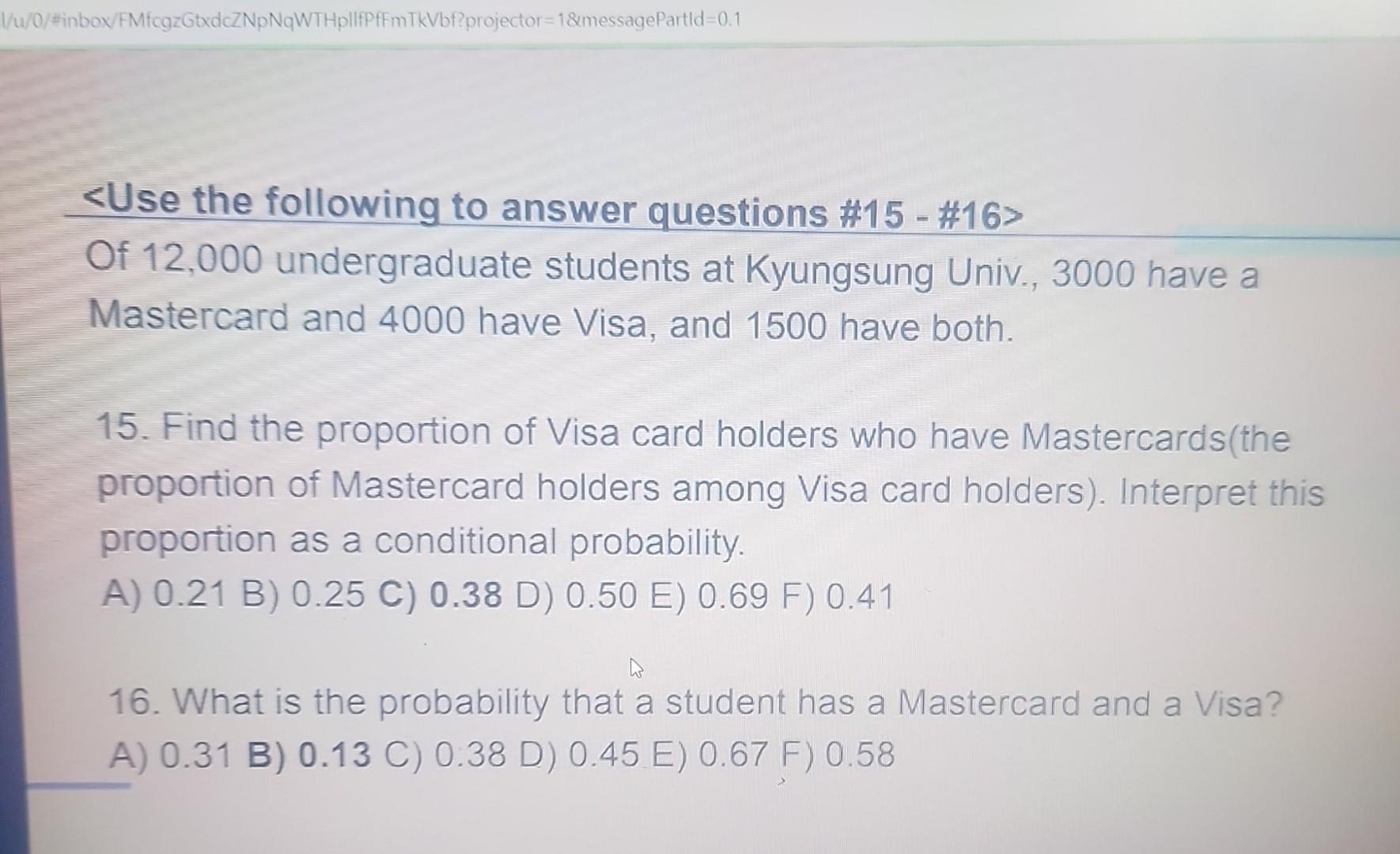 Solved Of 12,000 undergraduate students at Kyungsung Univ., | Chegg.com