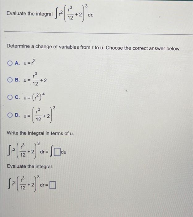 Solved Evaluate the integral ( int | Chegg.com