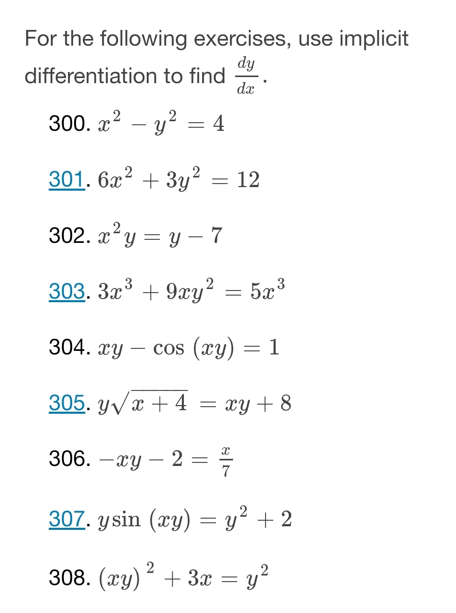 Solved For the following exercises, use implicit | Chegg.com