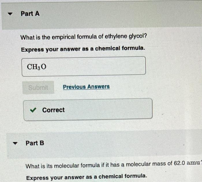 Solved Ethylene glycol, commonly used as automobile | Chegg.com