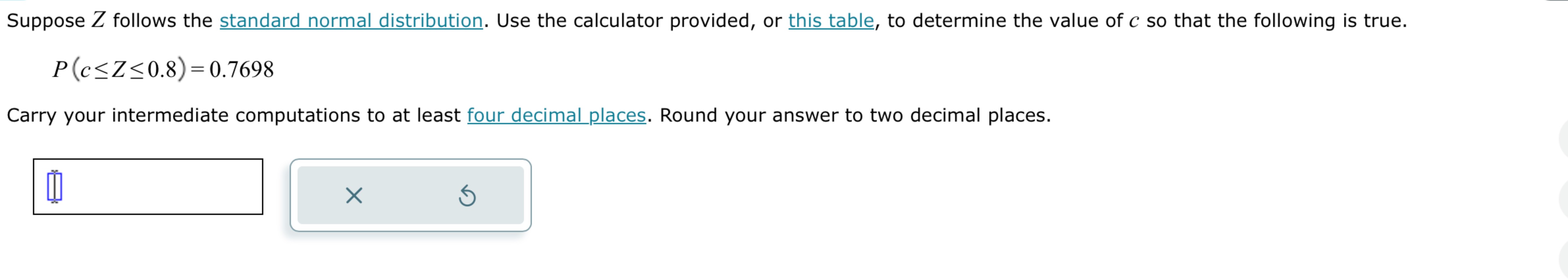 Solved Suppose Z ﻿follows the standard normal distribution. | Chegg.com