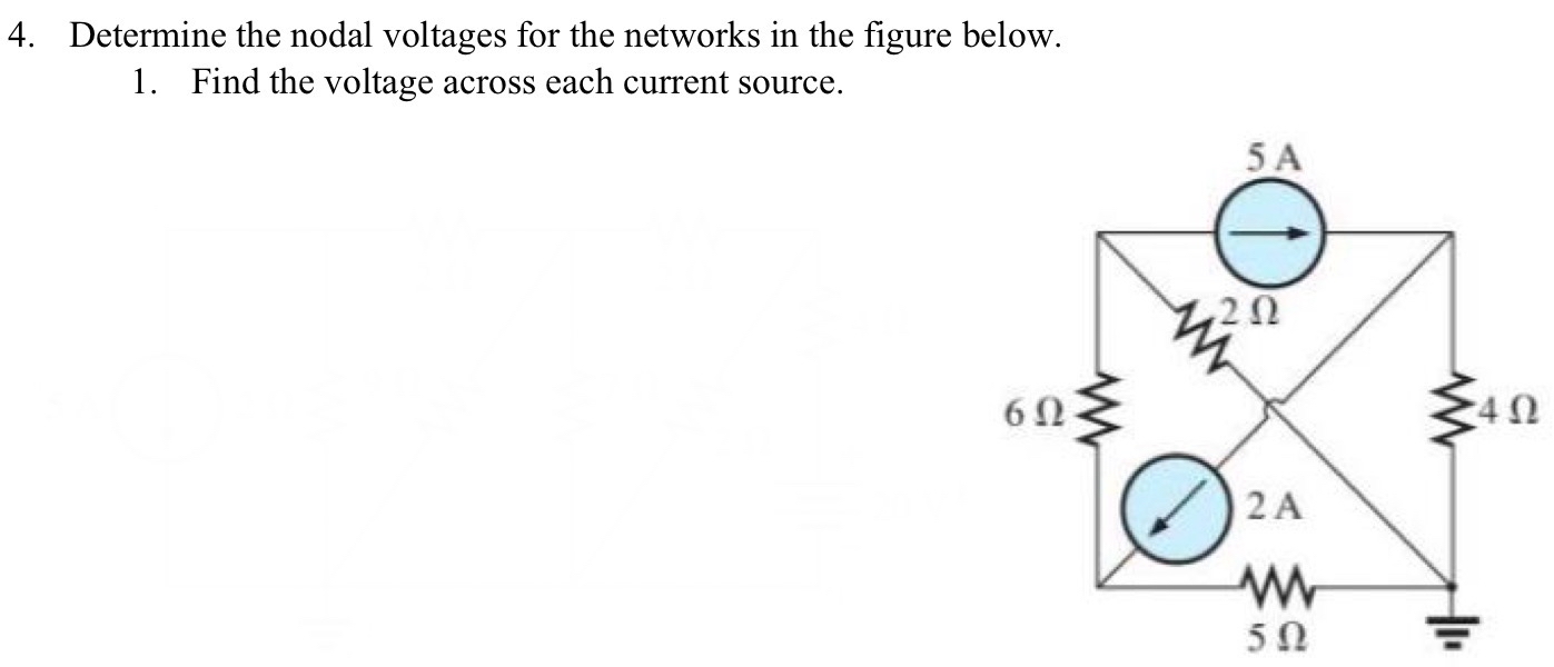Solved Determine the nodal voltages for the networks in the | Chegg.com