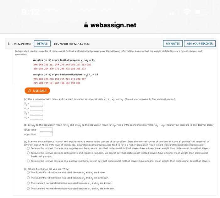 Solved A webassign.net 9. [-/4.42 points) DETAILS | Chegg.com