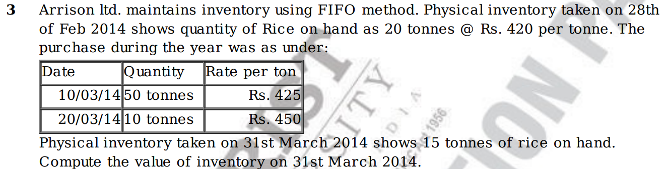 Solved 3 ﻿Arrison ltd. ﻿maintains inventory using FIFO | Chegg.com