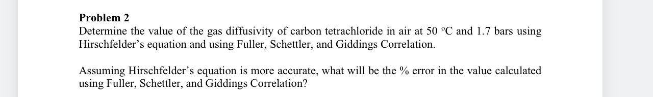 Solved Problem 2Determine the value of the gas diffusivity | Chegg.com