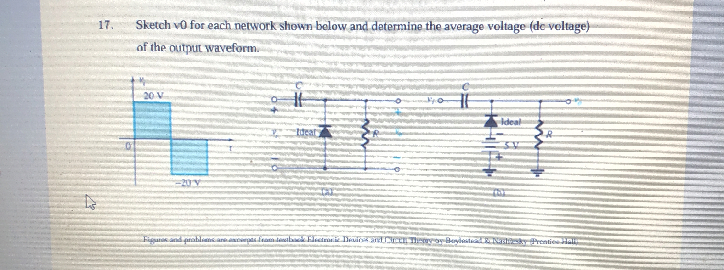 Solved Sketch v0 ﻿for each network shown below and determine | Chegg.com