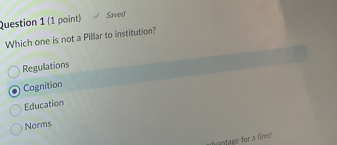 Solved Question 1 (1 ﻿point) ﻿SavedWhich one is not a | Chegg.com