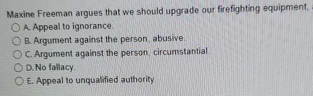 Solved Maxine Freeman argues that we should upgrade our | Chegg.com