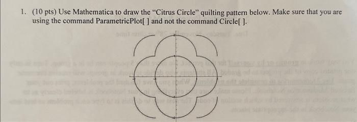 Solved 1. (10 pts) Use Mathematica to draw the "Citrus | Chegg.com