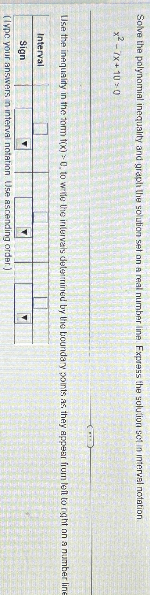 Solved Solve the polynomial inequality and graph the | Chegg.com