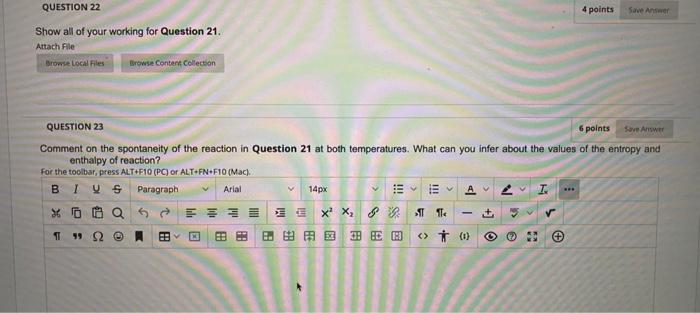Solved QUESTION 21 1 points Save Answ Calculate the Gibbs | Chegg.com