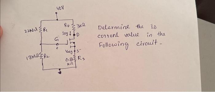 Solved Q4. Determine the ID current value in the follwing | Chegg.com