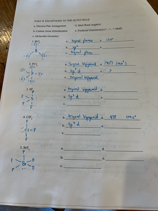 Solved PART II. EXCEPTIONS TO THE OCTET RULE a. Electron | Chegg.com
