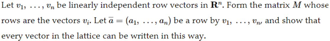 Solved Let v_1, ..., ﻿v_n be linearly independent row | Chegg.com