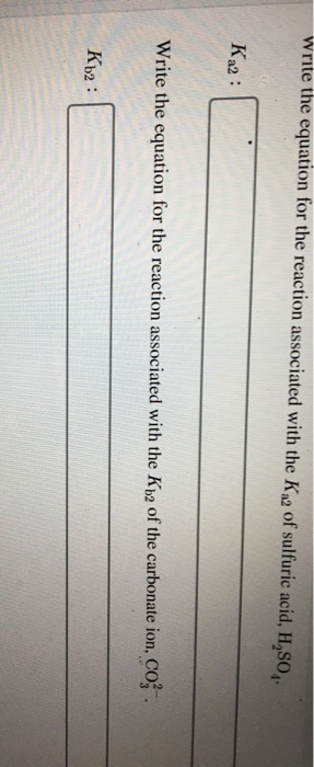 Solved write the equation for the reaction associated with | Chegg.com