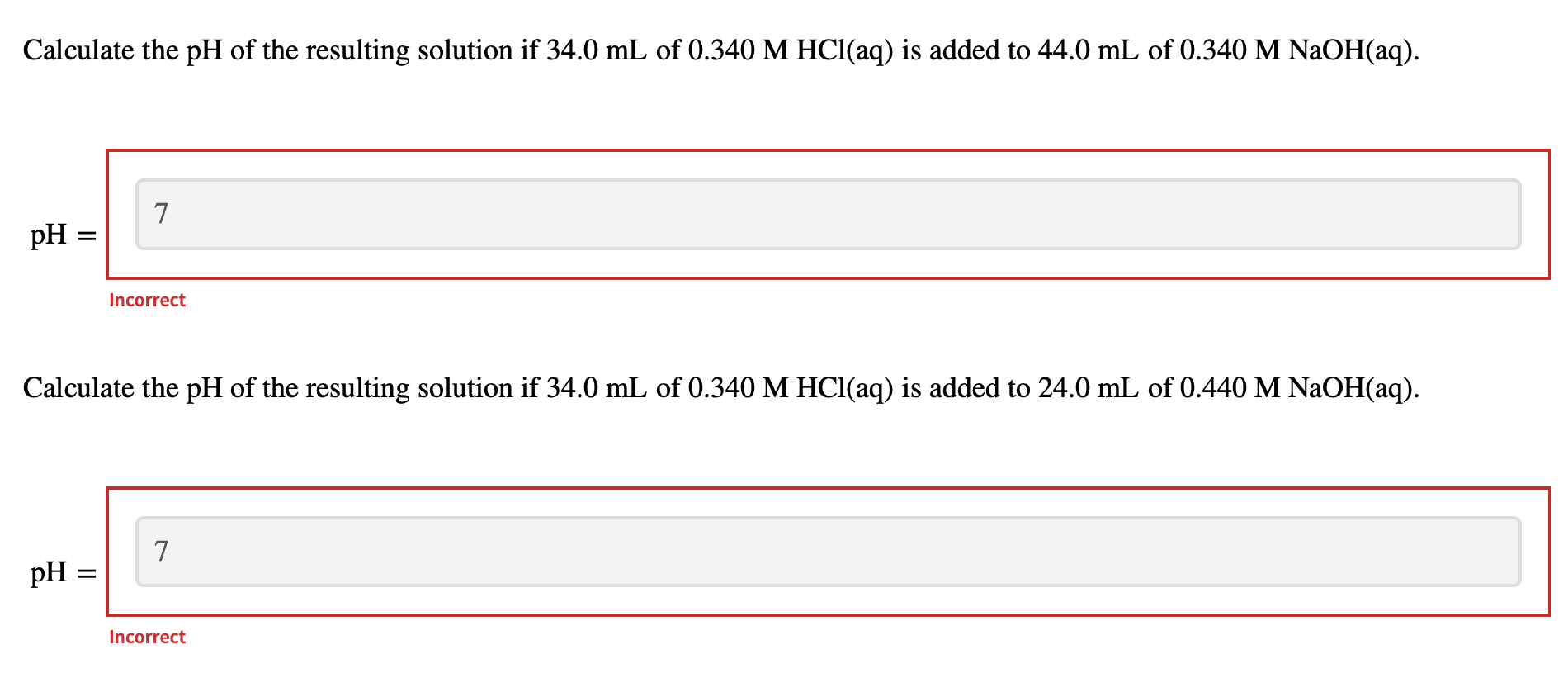 Solved Calculate the pH ﻿of the resulting solution if 34.0mL | Chegg.com
