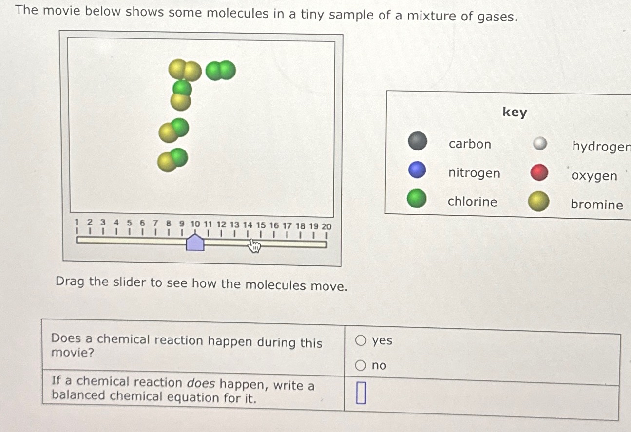 Solved The movie below shows some molecules in a tiny sample | Chegg.com