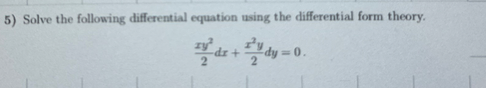 Solved Solve the following differential equation using the | Chegg.com