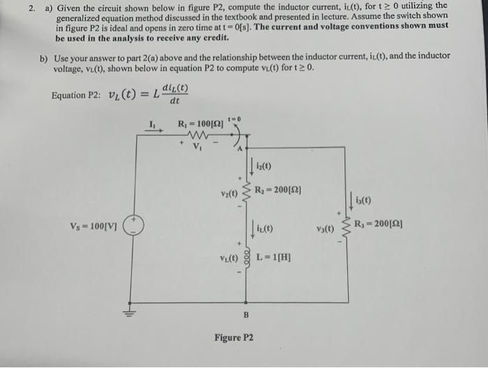 Solved Given the circuit compute the inductor current iL(t) | Chegg.com