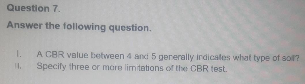 Solved Question 7. Answer the following question. 1. A CBR | Chegg.com