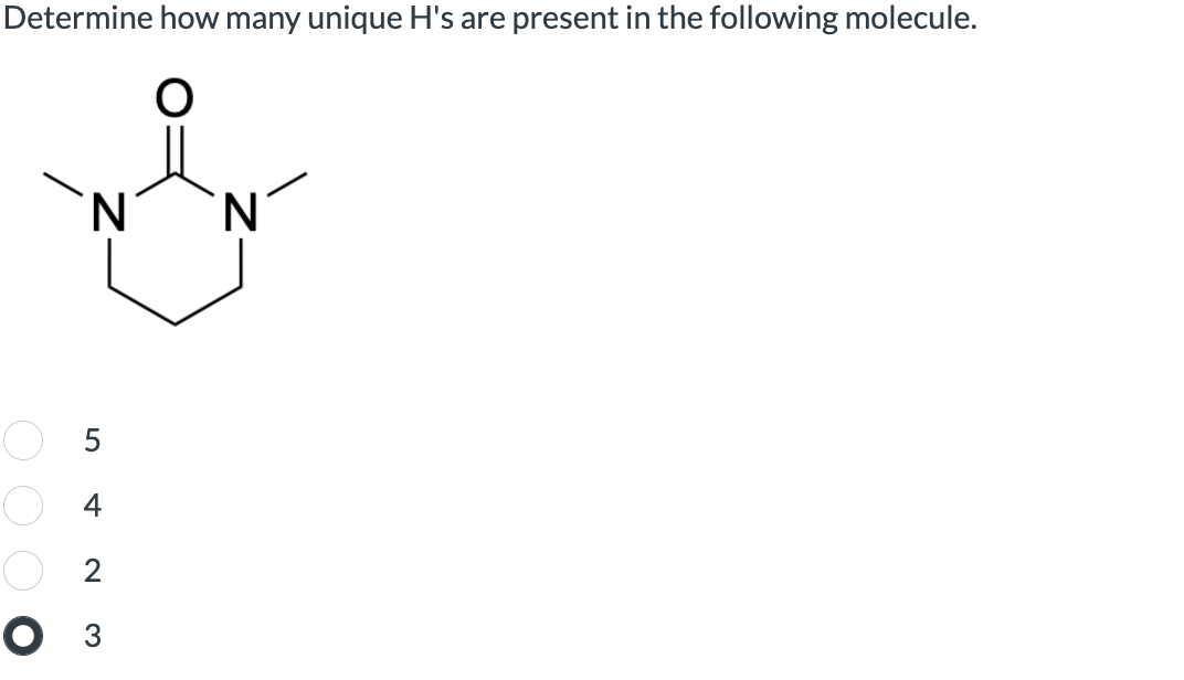 Solved Determine how many unique H's are present in the | Chegg.com Solved Determine how many unique H's are present in the | Chegg.com