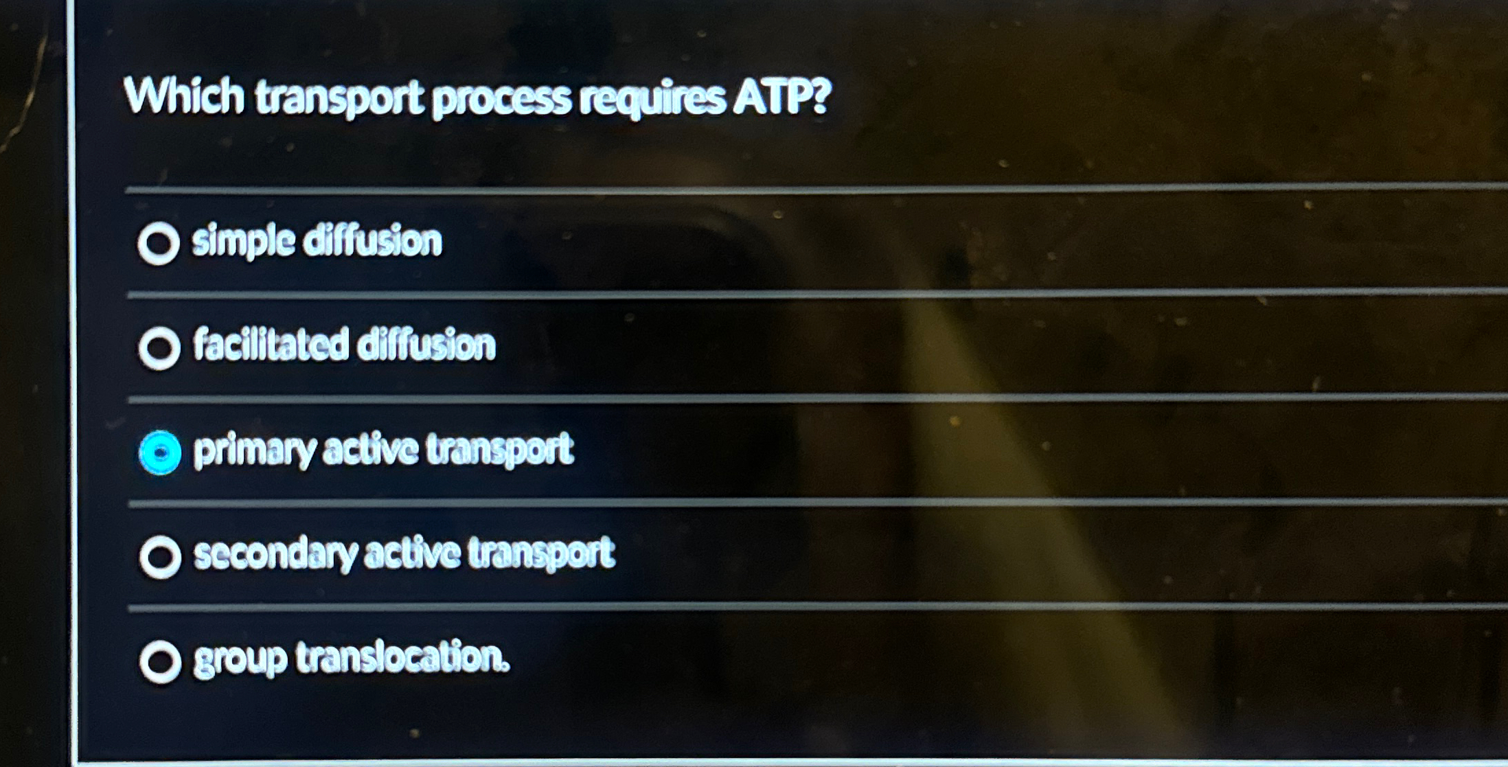 Solved Which transport process requires ATP?simple | Chegg.com