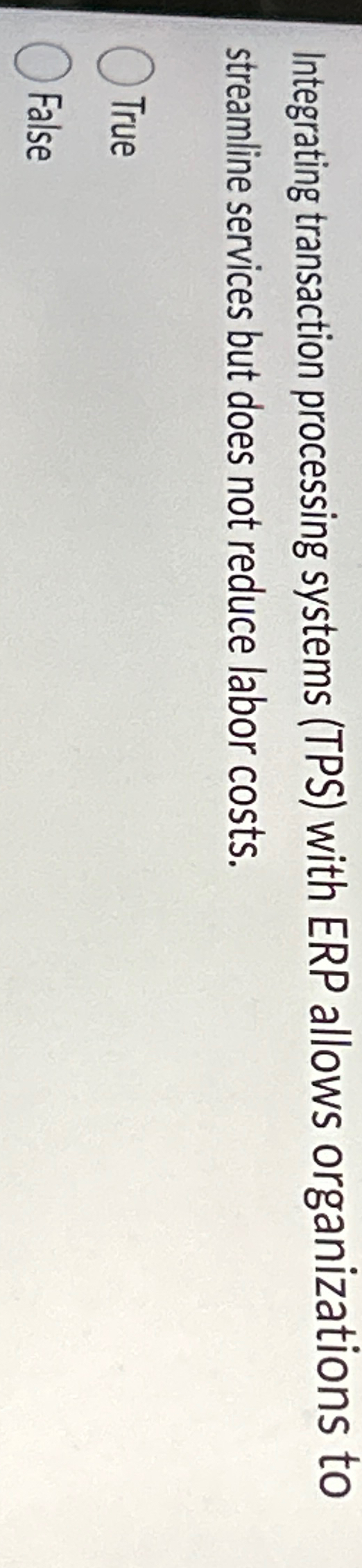 Solved Integrating transaction processing systems (TPS) | Chegg.com
