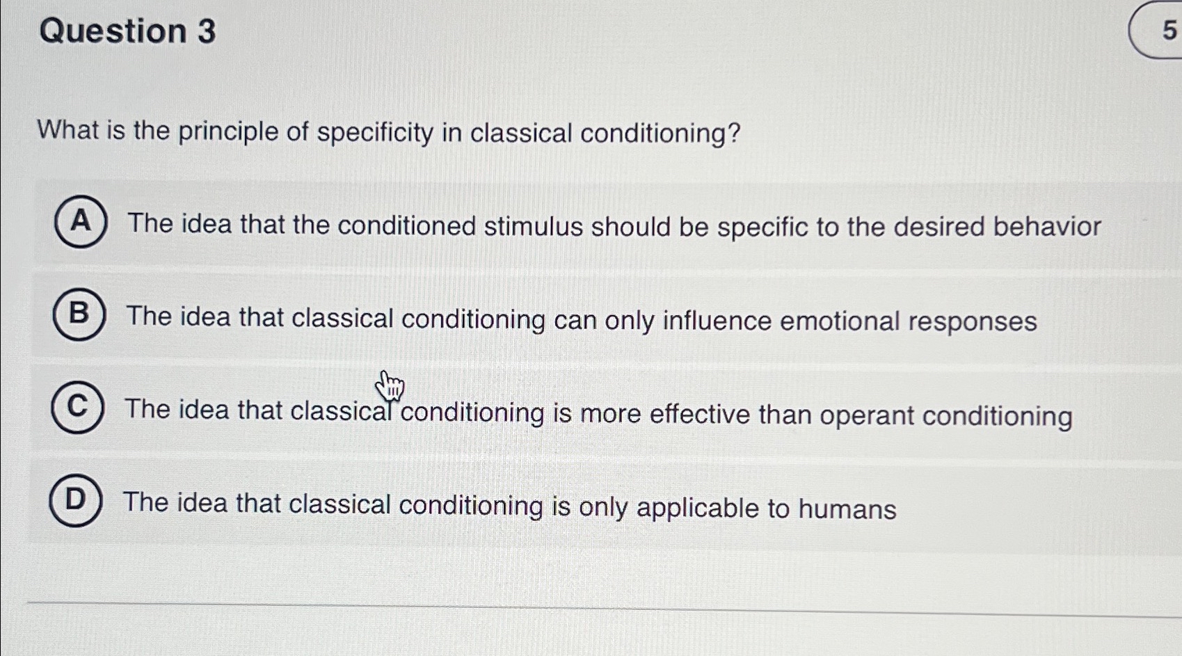 Solved Question 35What is the principle of specificity in | Chegg.com