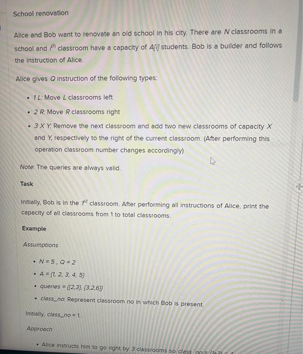 Solved School renovation Allce and Bob want to renovate an | Chegg.com
