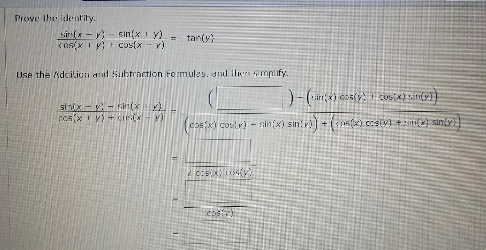 Solved Prove the cofunction identity using the Addition and | Chegg.com