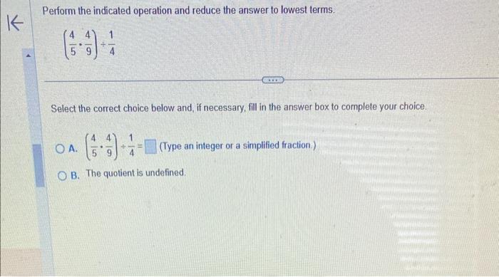 Solved Perform the indicated operation and reduce the answer | Chegg.com