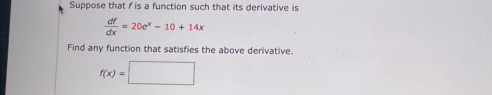Solved Suppose that f ﻿is a function such that its | Chegg.com