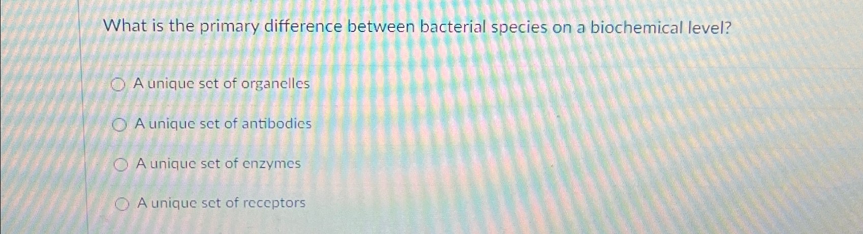 Solved What is the primary difference between bacterial | Chegg.com