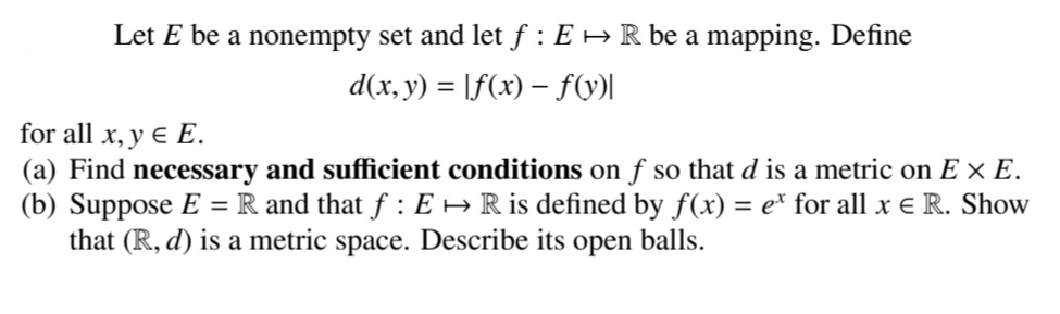 Solved Let E ﻿be a nonempty set and let f:E|→R|| ﻿be a | Chegg.com