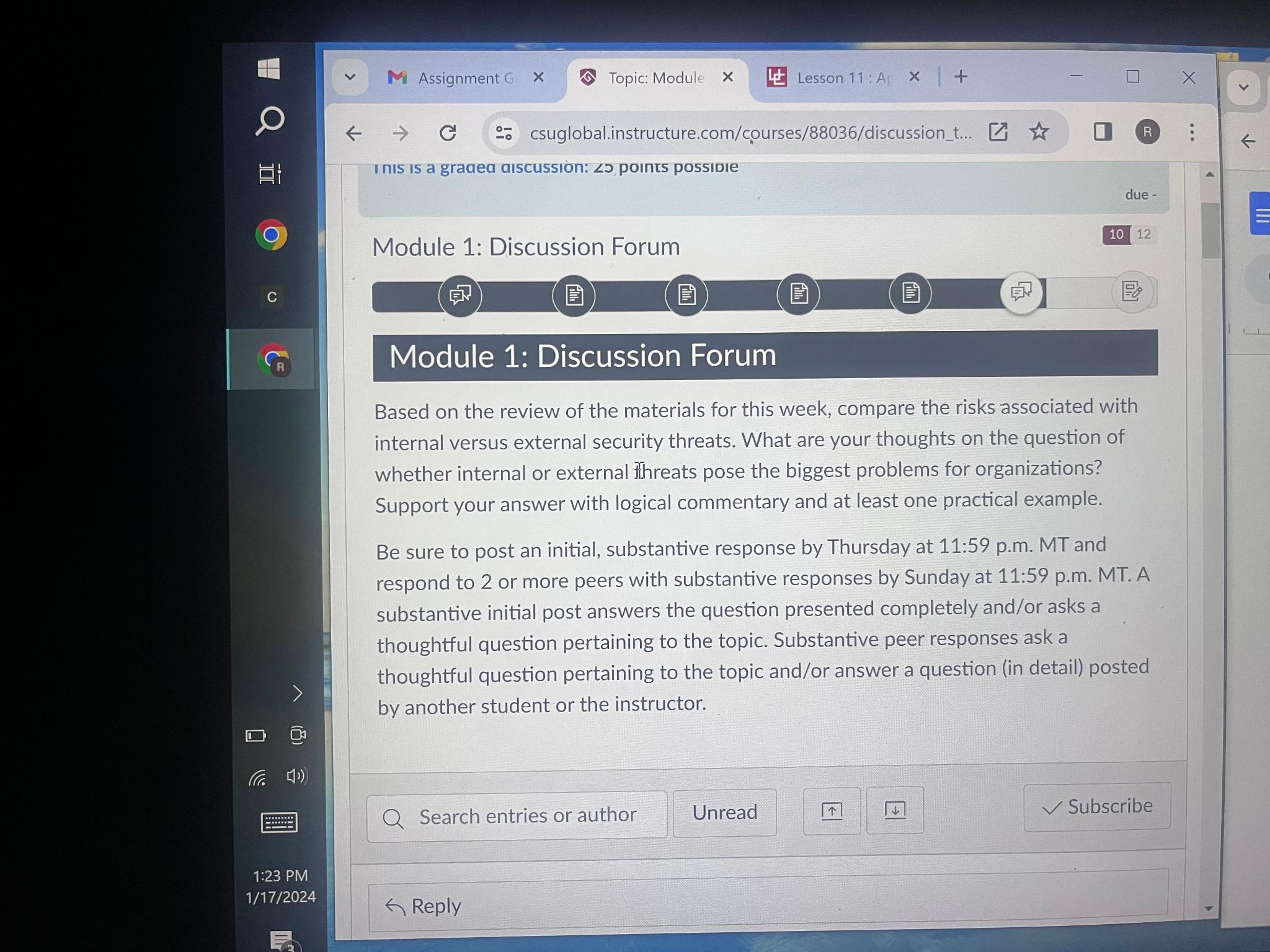 Solved Module 1: Discussion ForumModule 1: Discussion | Chegg.com