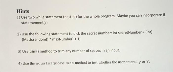 Solved Program 4 - Guess Number program Program description | Chegg.com
