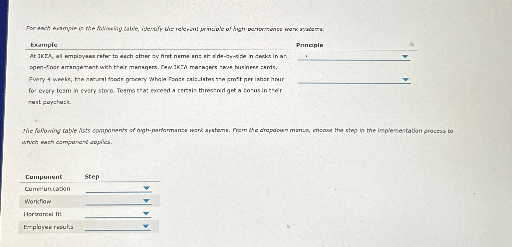 Solved For each example in the following table, identify the | Chegg.com