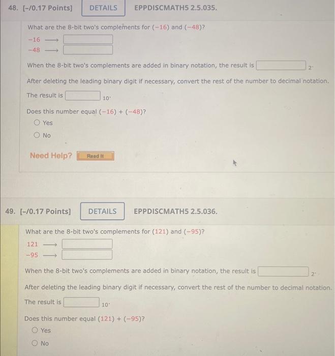 Solved What are the 8-bit two's complements for (−16) and | Chegg.com