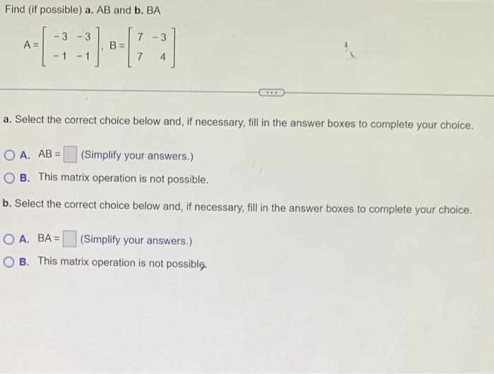 Solved a. Give the order of the given matrix. b. If A=[ai], | Chegg.com