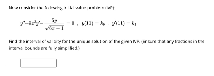 Solved Now consider the following initial value problem | Chegg.com